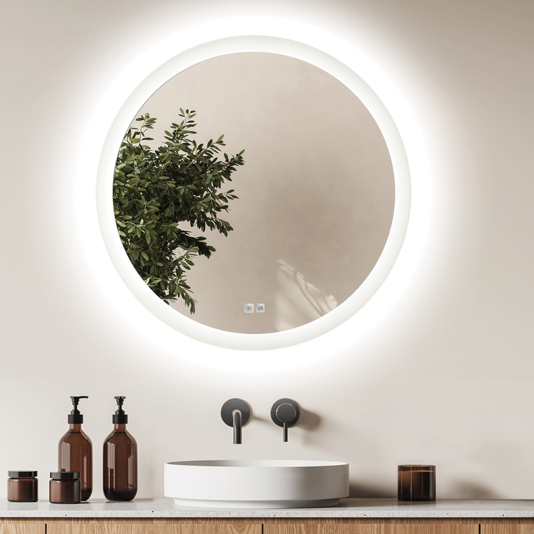 Opus Round Lighted Mirror – Séura